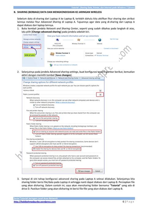 Sharing Data Printer Dan Internet Pada Windows 7 Seven PDF