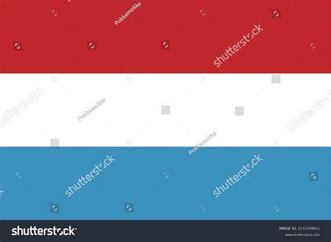 Grand Duchy Luxembourg National Flagvector Illustration Stock Vector