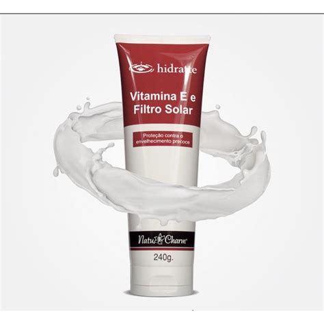 Hidratante Corporal Vitamina E Filtro Solar Bisnaga 240g Natu Charm