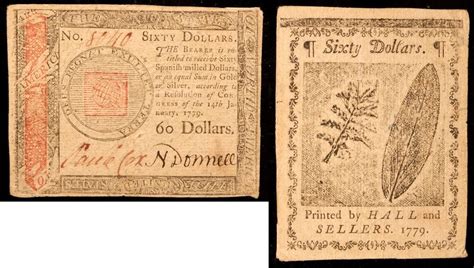 Continental Currency Cc 99 January 14th 1779 Sixty Dollars Pmg