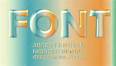 Premium Vector Gradient Style Font Design