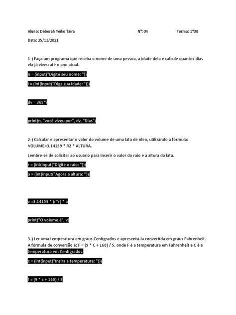 Estrutura Sequencial Pt1 Pdf
