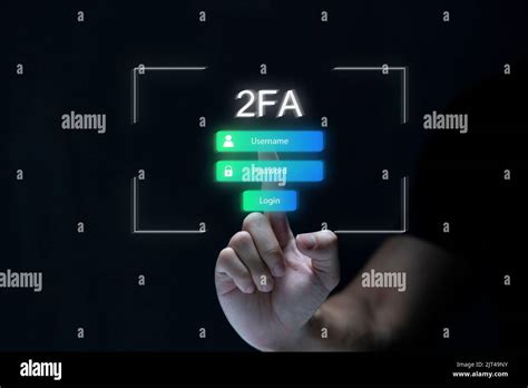 Businessman Touching Virtual Screen For Two Factor Authentication For