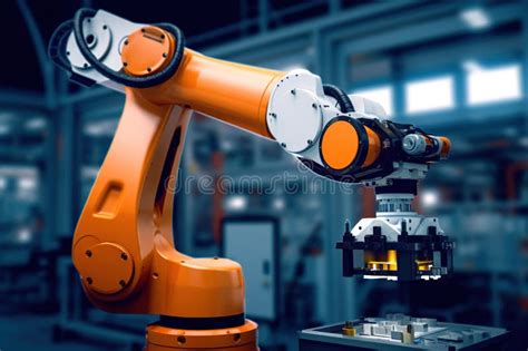 Smart Industrial Automation Advanced Robotic Arm In Modern Factory Created With Generative Ai