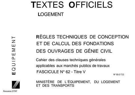 Solution Fascicule V R Gles Techniques De Conception Et De Calcul