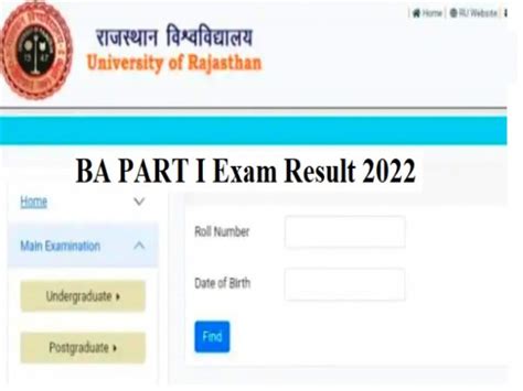 Rajasthan University Uniraj Result 2022 Ru Result Uniraj Ac In Ba Part