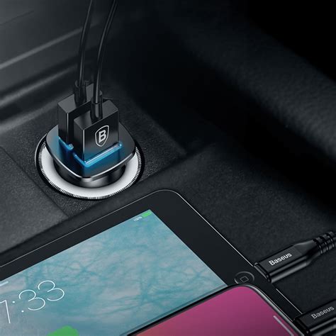 Baseus W QC Dual USB Car Charger For Phone Tablet