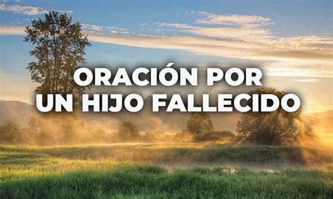 Hermosa Oración Para Un Hijo Fallecido Divina Oración