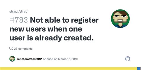 Not Able To Register New Users When One User Is Already Created