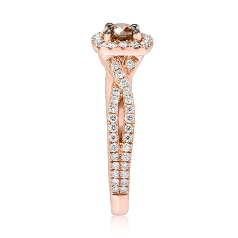 Levian 14k Rose Gold Round Chocolate Brown Diamond Bridal Wedding Band