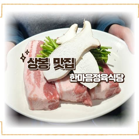 상봉 맛집 한마음정육식당 가족 외식 추천 고기집