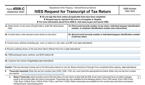 Irs Releases New Form 4506 C