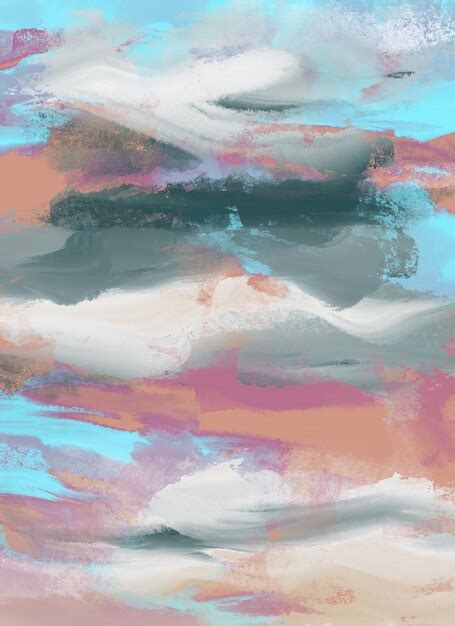 Premium Photo Abstract Hand Painted Acrylic Canvas Art Print