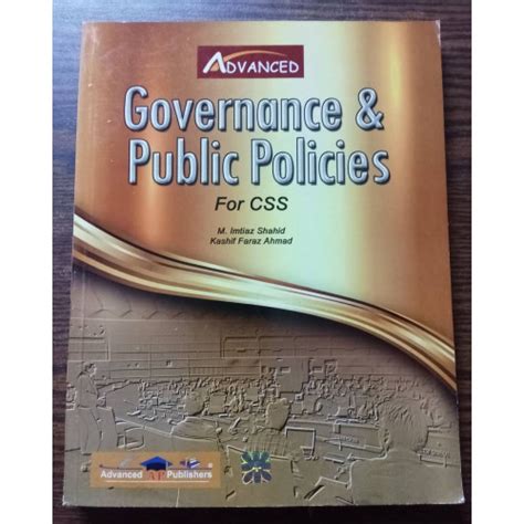 Governance Public Policies GPP By M Imtiaz Shahid Advanced