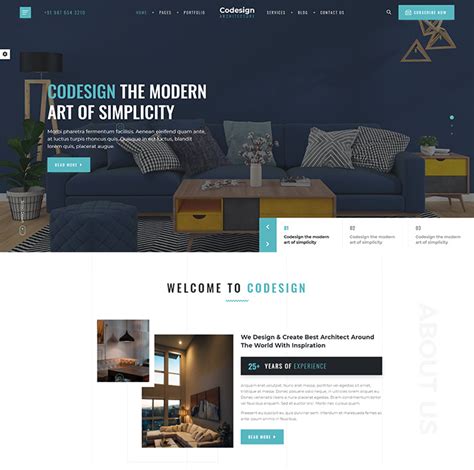 Codesign Architecture And Interior Html Template Rtl