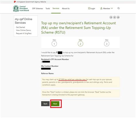 Step By Step Guide To Top Up Your Cpf Matched Retirement Savings Scheme Mrss