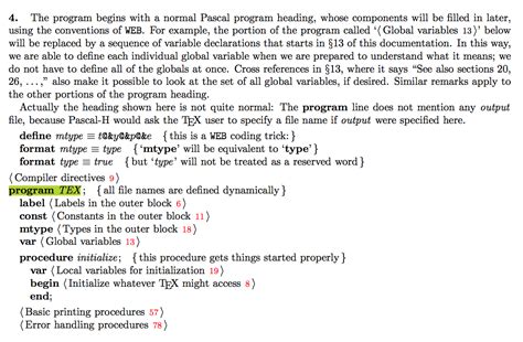 Tex Core How Many Lines Of Code Does The Original Tex Contain Tex