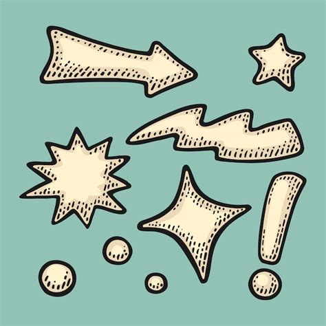 Premium Vector Arrows Stars Bubbles Point Lightning Exclamation