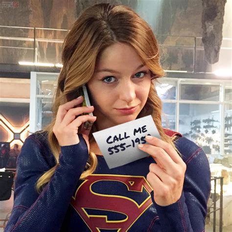 Supergirl Melissa Benoist Gives Out Her Number Melissa Marie Benoist