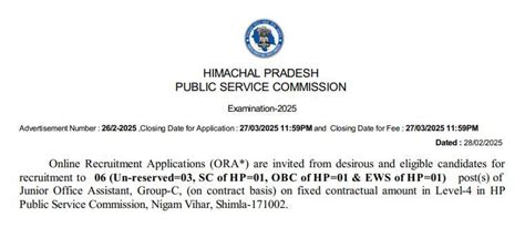 Hppsc Shimla Joa It Recruitment 2025 Apply Now