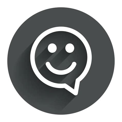 Happy Face Speech Bubble Symbol — Stock Vector © Blankstock 79717800