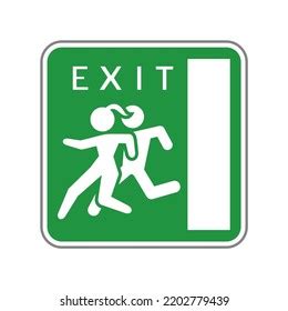 Emergency Exit Door Indication Symbol Stock Vector Royalty Free 2202779439 Shutterstock