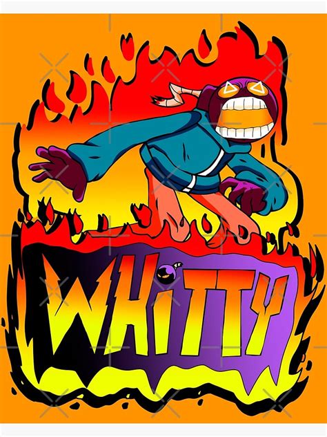 Fnf Whitty Mod Character Graffiti Metal Print By Abrekart Redbubble