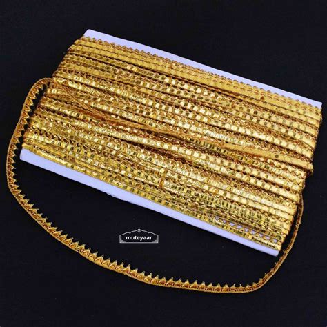Buy Triangular Trim Kinari Gold And Silver Colour Online