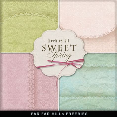 New Freebies Kit Of Backgrounds Sweet Spring Far Far Hill Free