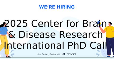 2025 Center For Brain Disease Research International PhD Call VIB
