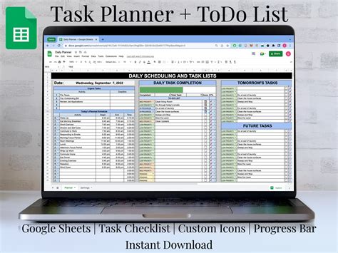 Google Sheets To Do List Task Tracker Schedule Template Activity Tracker Project Planner