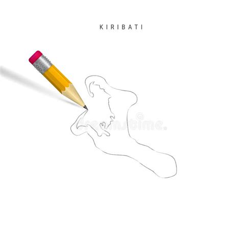 Outline Map Of Kiribati Vector Design Template Editable Stroke Stock