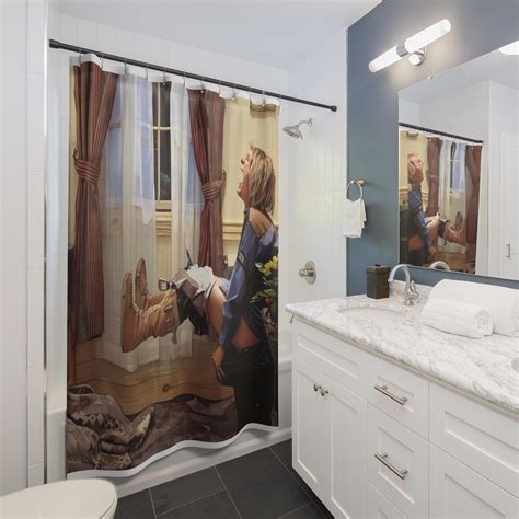 Dumb And Dumber Bathroom Scene Shower Curtain Funny Bathroom Curtain