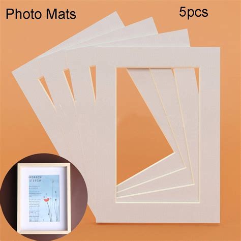 Rongw 5pcs Lot Diy ตระกูล ตกแต่งงานแต่งงาน ศิลปะ กรอบรูป เสื่อถ่ายภาพ วินเทจ กระดาษแข็ง