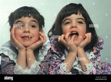 Identical Twins Stock Photo Alamy