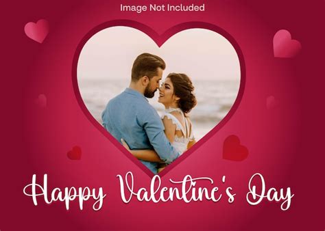 Premium Vector Happy Valentines Day Frame Template