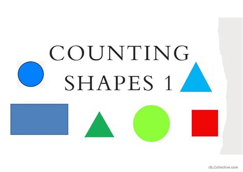 Counting Shapes 1 General Vocabular… English Esl Powerpoints