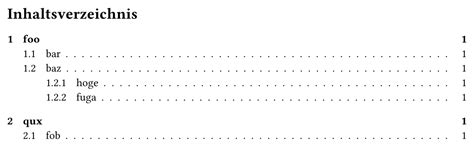 How To Style Table Of Contents With Bold First Level Entries And No