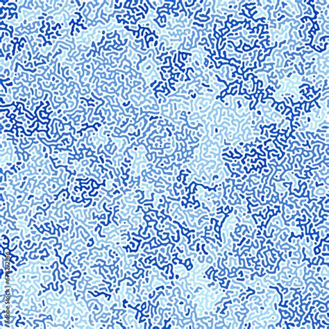 Abstract Blue Water Reaction Diffusion Psychedelic Pattern Background Organic Line Art