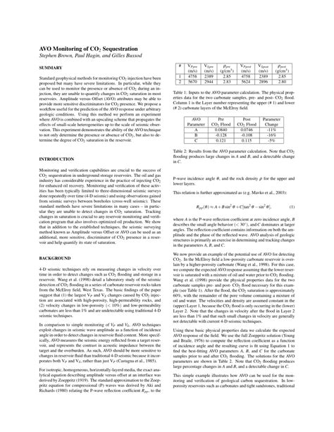 Pdf Avo Monitoring Of Co2 Sequestration