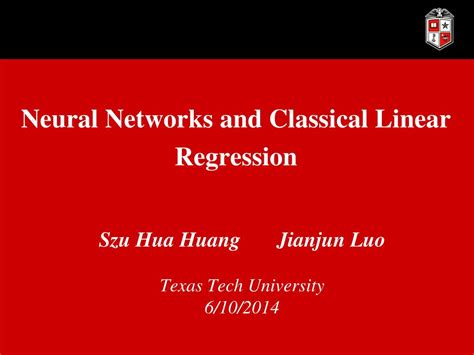 Ppt Neural Networks And Classical Linear Regression Powerpoint
