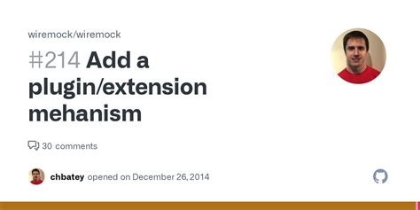 Add A Pluginextension Mehanism · Issue 214 · Wiremockwiremock · Github