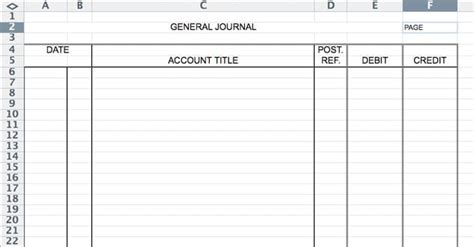 Free Printable General Journal Form Printable Forms Free Online