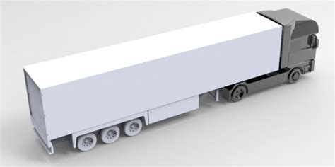 Solid Works 3d Cad Model Of Semi Trailer Truck Thousands Of Free Cad