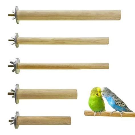 bird perch 5 pcs of natural with different widths and lengths wood