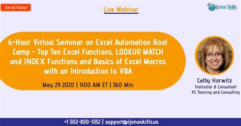 Hour Virtual Seminar On Excel Automation Boot Camp Refresh Miami