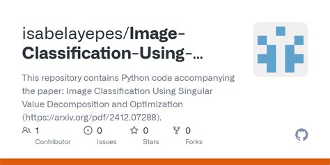 Image Classification Using Singular Value Decomposition And