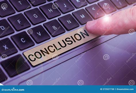 Text Sign Showing Conclusion Word For Results Analysis Final Decision