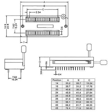 Universal ZIF Socket 20 Pins Makers Electronics