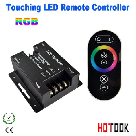 DC 12 24V PWM Wireless RGB LED Controller With Touch Remote Dimmer 18